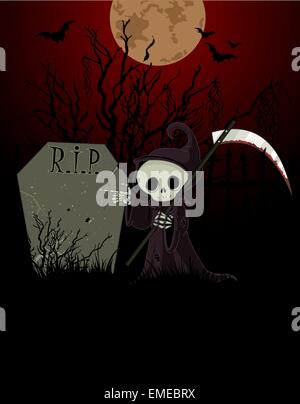 Cartoon grim reaper pointing Stock Vector Image & Art - Alamy
