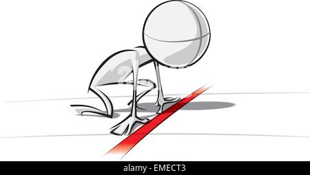 Line drawing of a simple cartoon person Stock Vector Art & Illustration ...