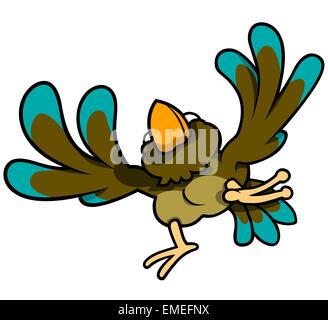 Flying Bird Cartoon Colored Clipart Illustration Stock Vector Image ...
