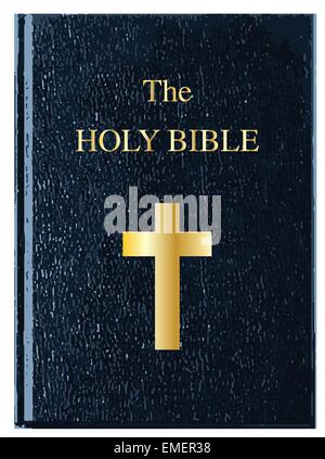 The front cover of The Holy Bible over a white background Stock Photo ...