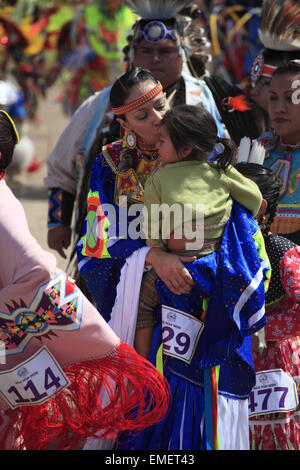 Grand entry ceremony of Tohono O'odham Nation annual Wa:k Pow wow at ...