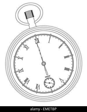 New Year's eve midnight clock sketch Stock Vector Image & Art - Alamy