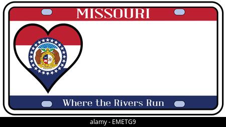 Missouri license plate; vehicle registration number. Missouri Show Me ...