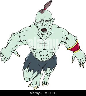 A cartoon illustration of a demon jumping Stock Vector Image & Art - Alamy