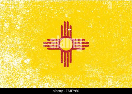New Mexico state and USA grunge flags connection, vector Stock Vector ...