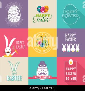 Happy Easter labels set Stock Vector Image & Art - Alamy