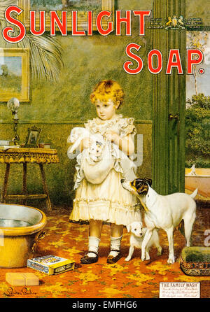 Victorian advert for sunlight soap, 1890s, 19th Century Stock Photo - Alamy
