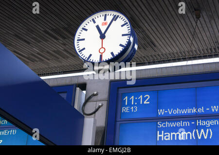 A Deutsche Bahn German Railways station clock, Germany Stock Photo - Alamy