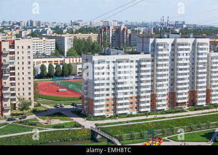 Kirovsky district with sleeping new buildings from bird eye view Stock ...