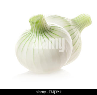 Onions isolated on a white background Stock Photo - Alamy