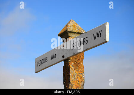 Peddars Way signpost along the footpath near Anmer Stock Photo - Alamy