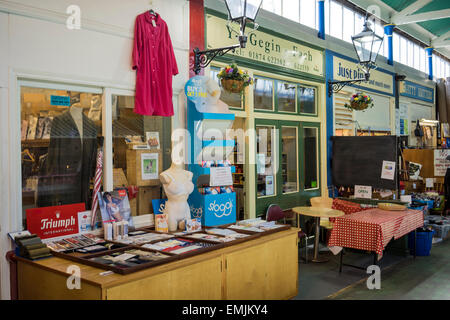 Indoor market, Brecon town in the Brecon Beacons Wales Stock Photo - Alamy