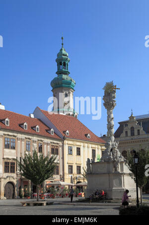 Fo ter (Main Square) with Firewatch Tower and tourist train, Sopron ...