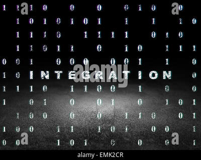 Business concept: Integration in grunge dark room Stock Photo - Alamy