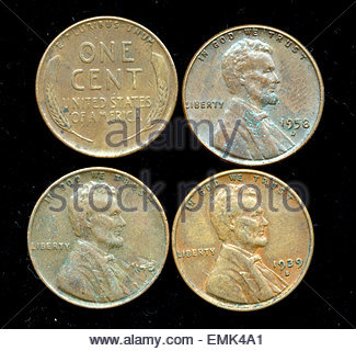 US Penny with Black Background Stock Photo: 30440826 - Alamy