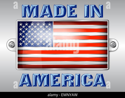 Embossed Enamel Badge American Flag Stock Photo - Alamy