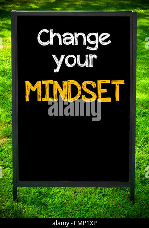 Blackboard with the text Change your mindset Stock Photo - Alamy