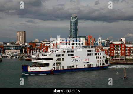 MV St Clare Wightlink Ferry, Portsmouth Harbour, Portsea Island ...