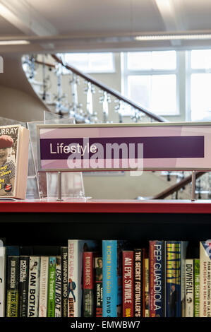 Shelves of library books at the Harlesden library in the london borough ...