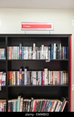 Shelves of library books at the Harlesden library in the london borough ...