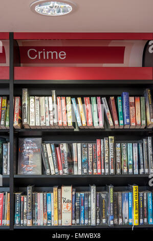 Shelves of library books at the Harlesden library in the london borough ...