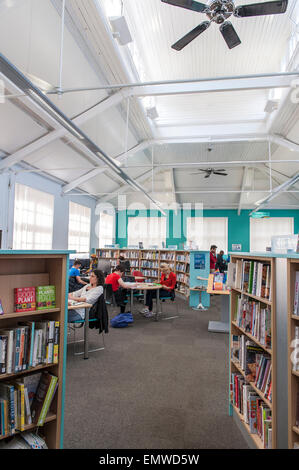 inside Kilburn library in the London borough of Brent in Greater London ...