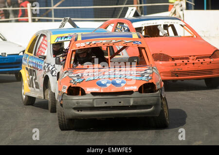 vauxhall corsa's competing in a hot rod stock car race Stock Photo - Alamy