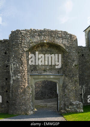 The tudor-style building with the castle entrance at the top of the ...