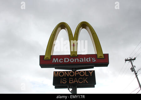 McDonald's fast food restaurant with "I'm loving it" slogan on the ...