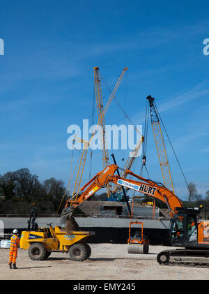 Construction of the Heysham to Lancaster Link Roadworks across the M6 ...