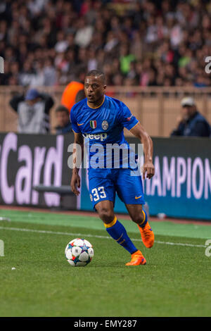 Monaco. 22nd Apr, 2015. Patrice Evra (Juventus), Bernardo Silva (Monaco ...