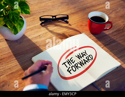 Handwriting text writing The Way Forward. Concept meaning Direction to ...