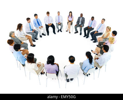 Diverse People in a Circle with Crowd Concept Stock Photo - Alamy