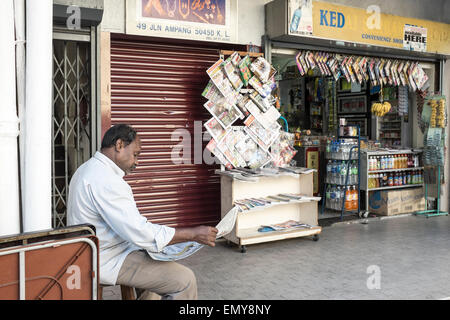 newspaper and magazine stall in Kuala Lumpur, Malaysia Stock Photo - Alamy
