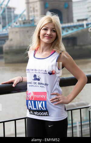 Soprano Aliki Chrysochou attends a a photocall by Tower Bridge ahead of ...