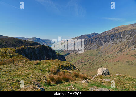 Mach Loop cad-east mid wales Machynlleth mountains landscape low Stock ...