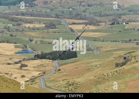 Mach Loop cad mid wales Machynlleth Wales Uk Low flying area Stock ...