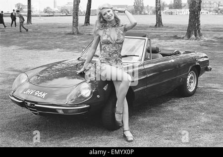 Reveille model Heidi seen here posing with an Alpha Romeo which is top ...