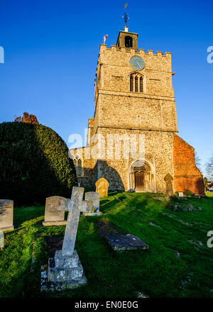St John the Baptist Church, Finchingfield, Essex, has a Norman tower ...