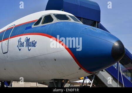 Elvis Presley's private Jet, Lisa Marie Stock Photo - Alamy