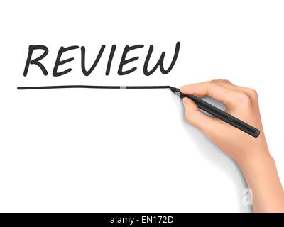 review word written by hand on white background Stock Vector Image ...