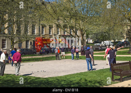 Bath Somerset England UK Boules in Queen Square Stock Photo - Alamy