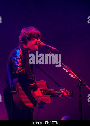English musician Jake Bugg plays at Alexandra Palace in London ...