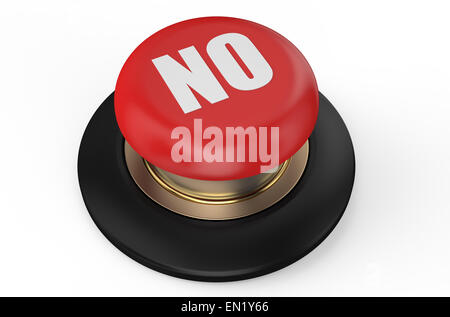 no button white and red isolated illustration 3d render Stock Photo - Alamy