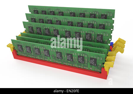 DDR3 memory modules isolated on white background Stock Photo - Alamy