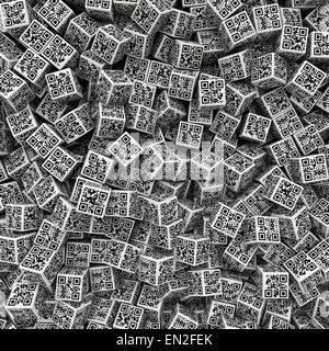 cube with qr code Stock Photo - Alamy