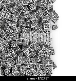cube with qr code Stock Photo - Alamy
