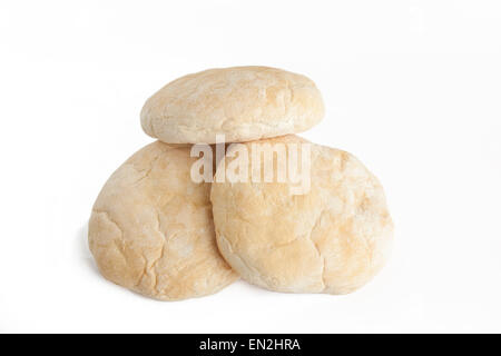 Three burger buns isolated on white background Stock Photo - Alamy