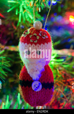 father christmas tree decoration Stock Photo - Alamy