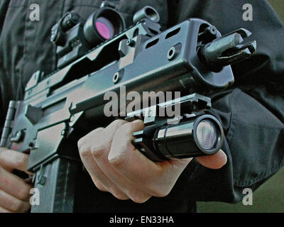 A Heckler & Koch G36 C (5.56mm x 45 NATO calibre gas operated assault ...